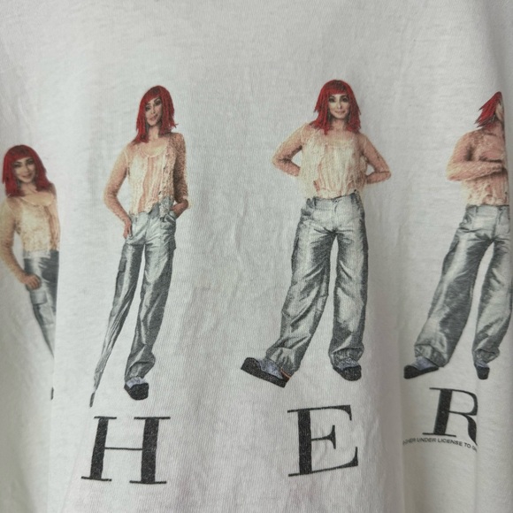 giant | Tops | Vintage 9s Cher Giant Crop Boxy Top Graphic Tee T Shirt ...